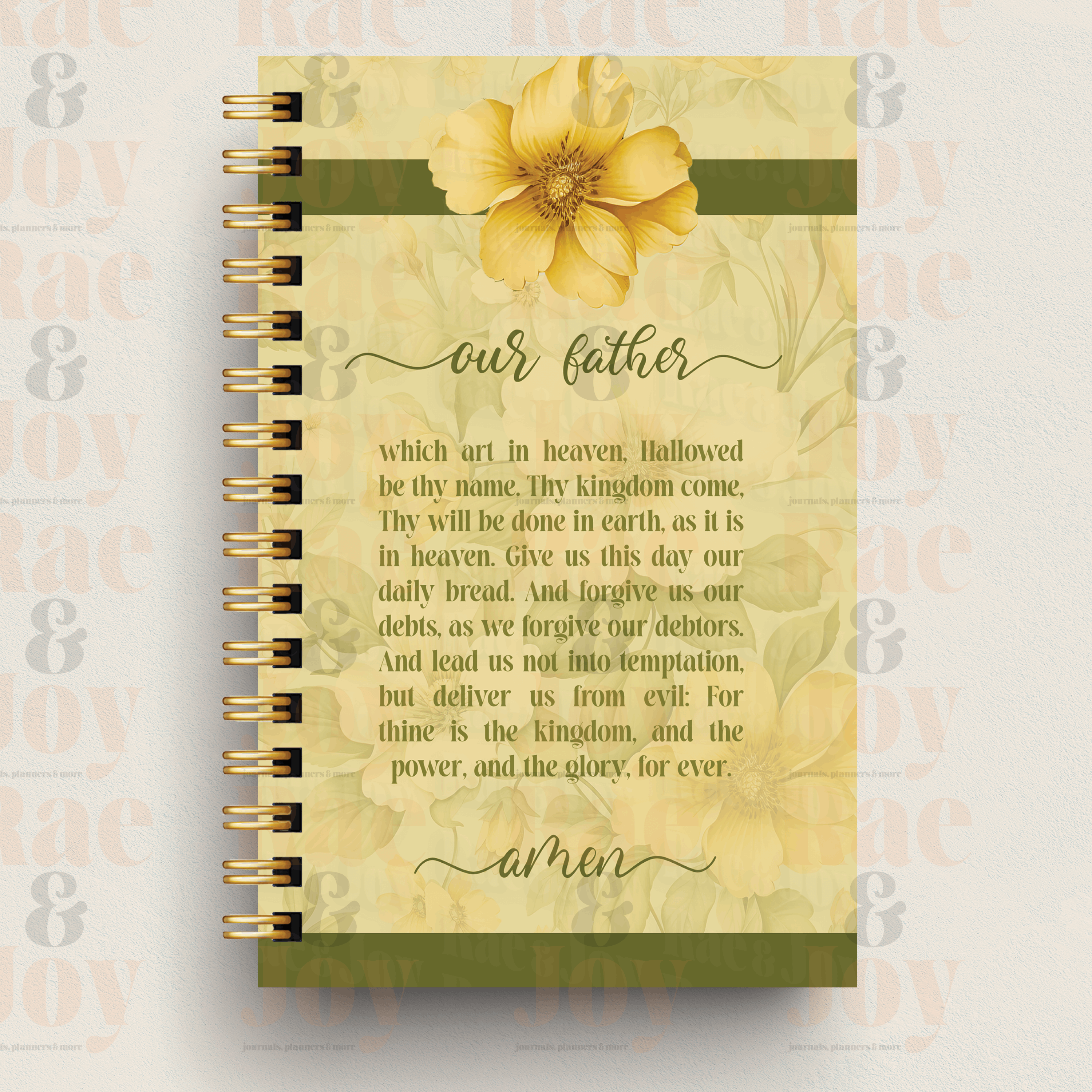 Lord’s Prayer Hardcover Journal | Daily Prayer Prompts or Lined ...